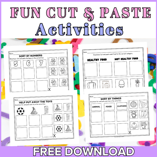Cut And Paste Activities (FREE Download) | Learn Grow Aspire