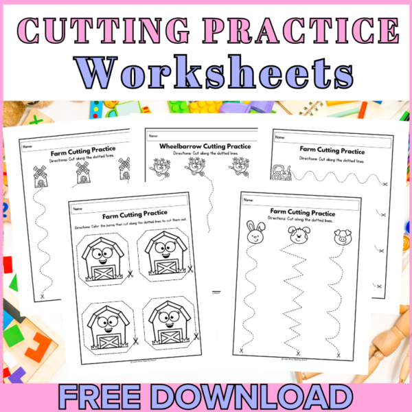 Farm Cutting Practice Worksheets (FREE Download) | Learn Grow Aspire