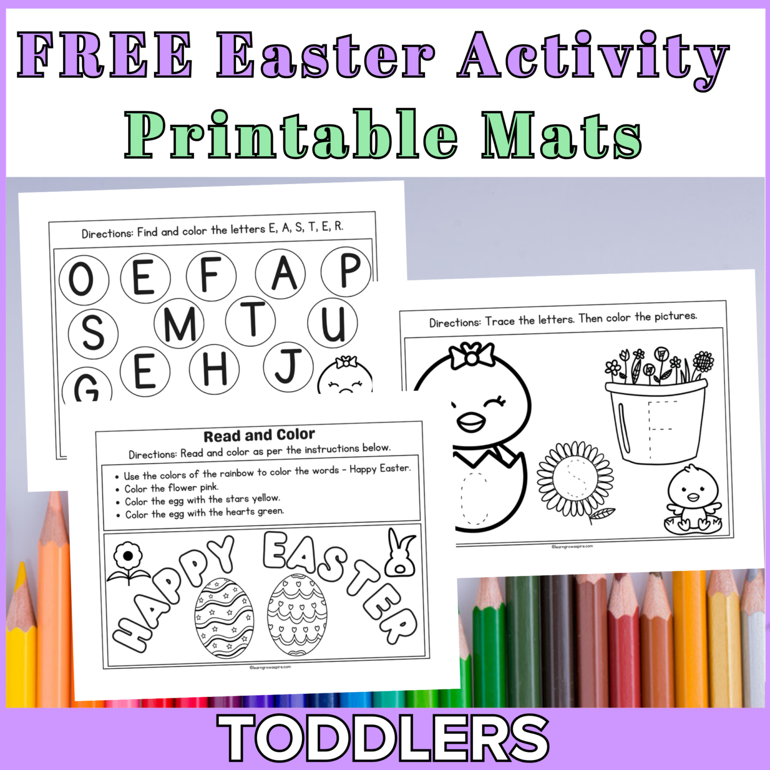 Free Easter Printables For Toddlers | Learn Grow Aspire