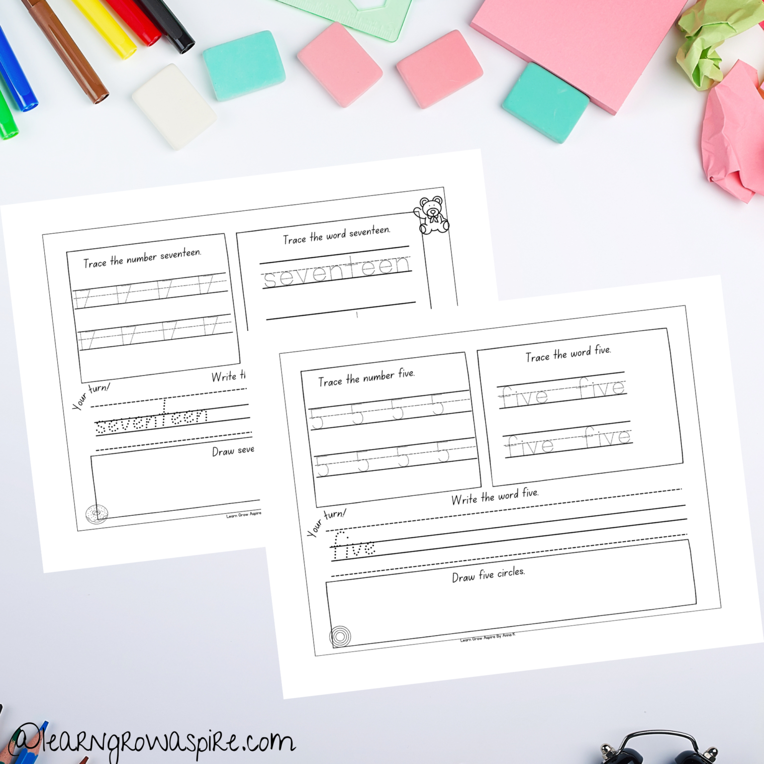 50+ Free Tracing Numbers 1-20 Worksheets | Learn Grow Aspire