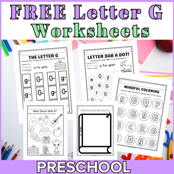 Preschool Letter G Worksheets (FREE Download) | Learn Grow Aspire