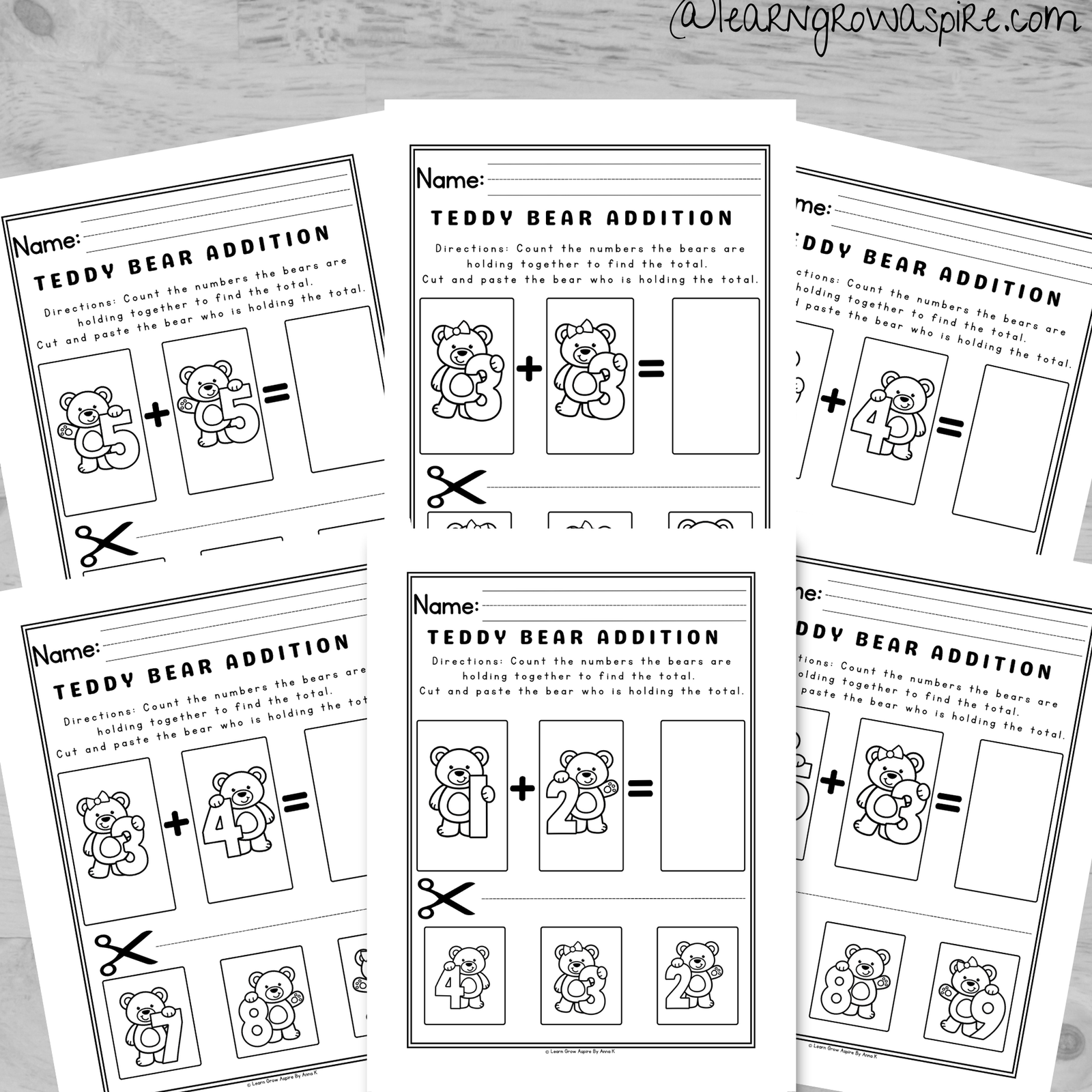 Preschool Math Addition Worksheets (FREE Download) | Learn Grow Aspire