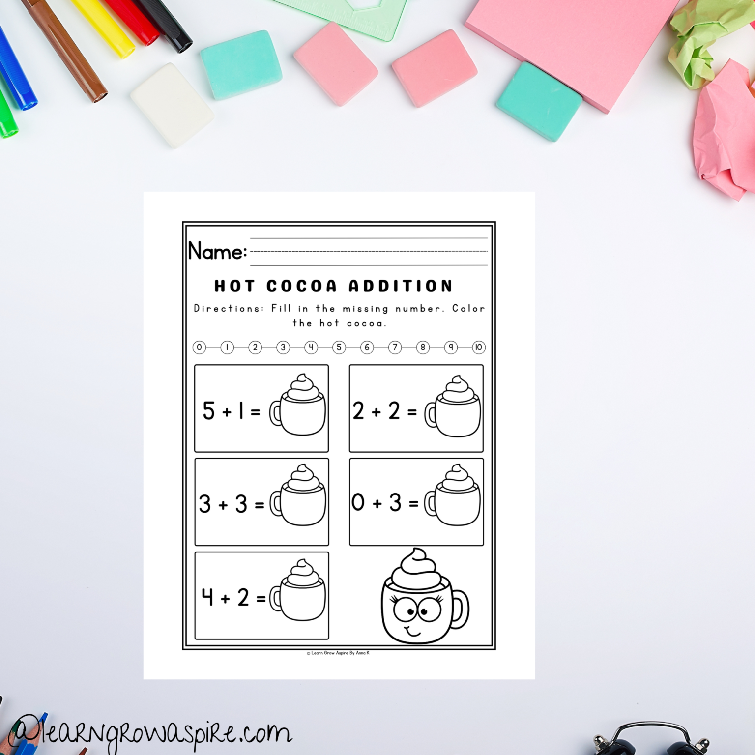Preschool Math Addition Worksheets (FREE Download) | Learn Grow Aspire