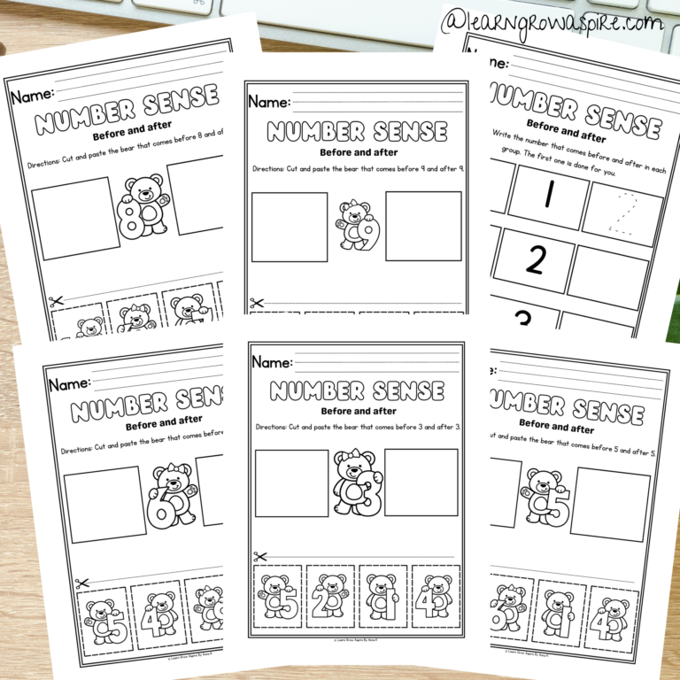 Free Printable Number Sequence Worksheets For Preschoolers | Learn Grow ...