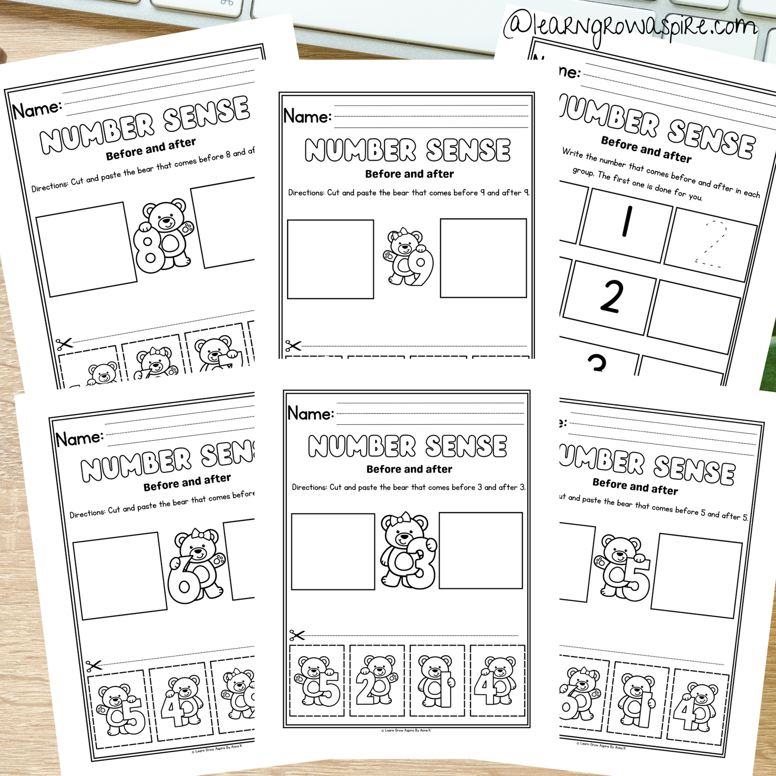 Free Printable Number Sequence Worksheets For Preschoolers | Learn Grow ...