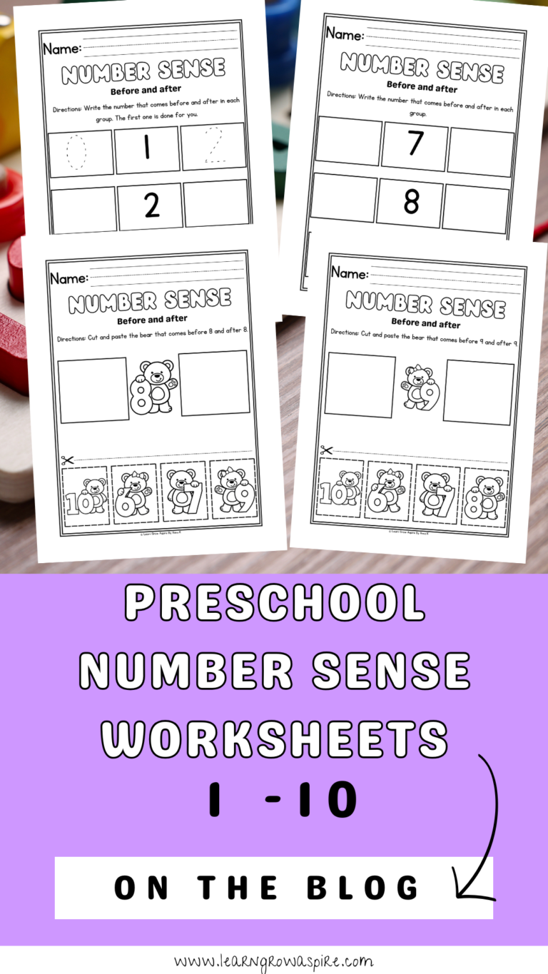 Free Printable Number Sequence Worksheets For Preschoolers | Learn Grow ...
