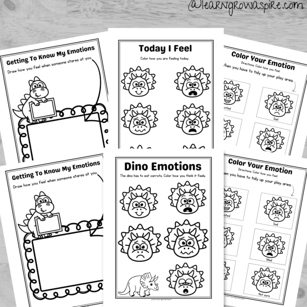 Identifying Emotions For Kids Worksheets | Learn Grow Aspire