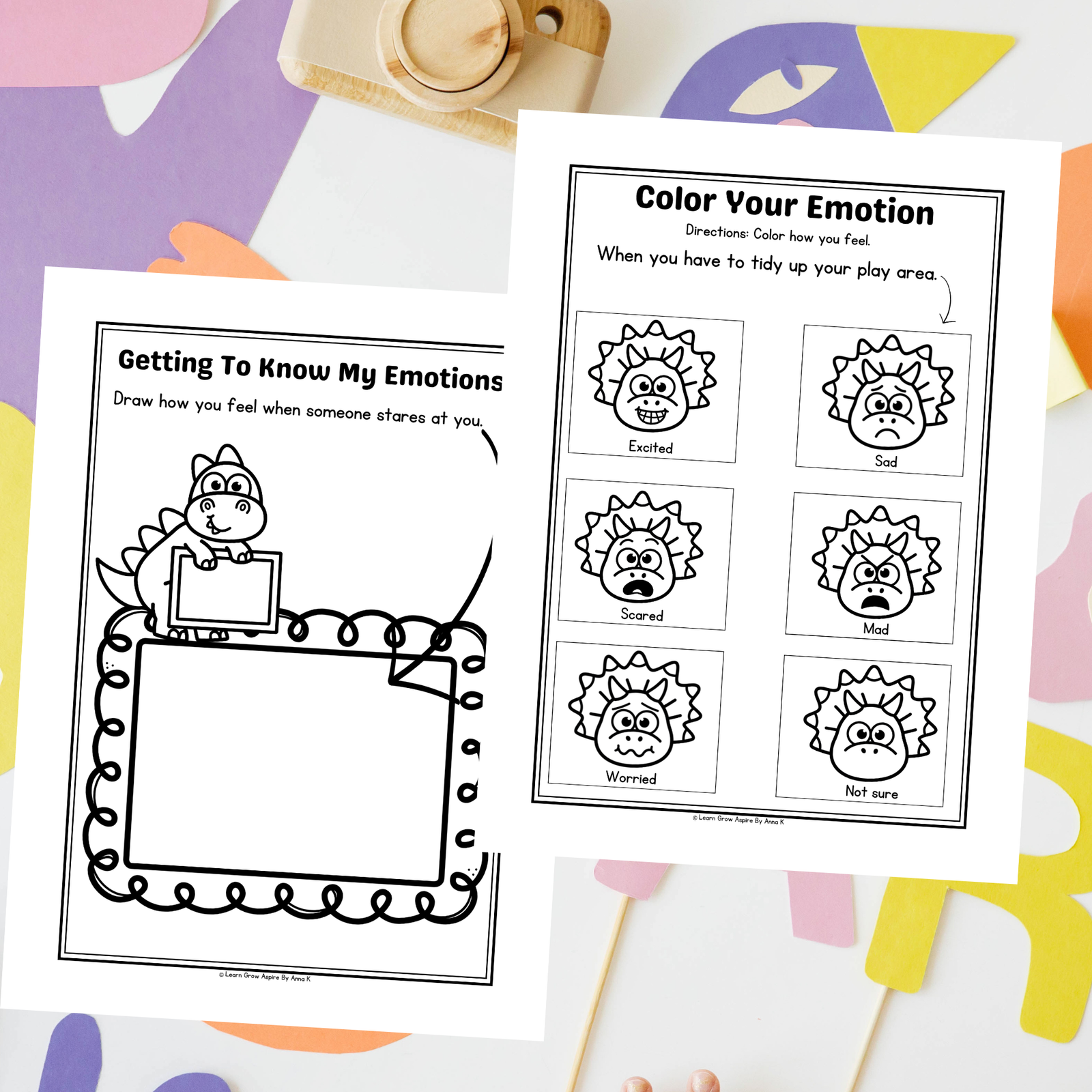 Identifying Emotions For Kids Worksheets | Learn Grow Aspire