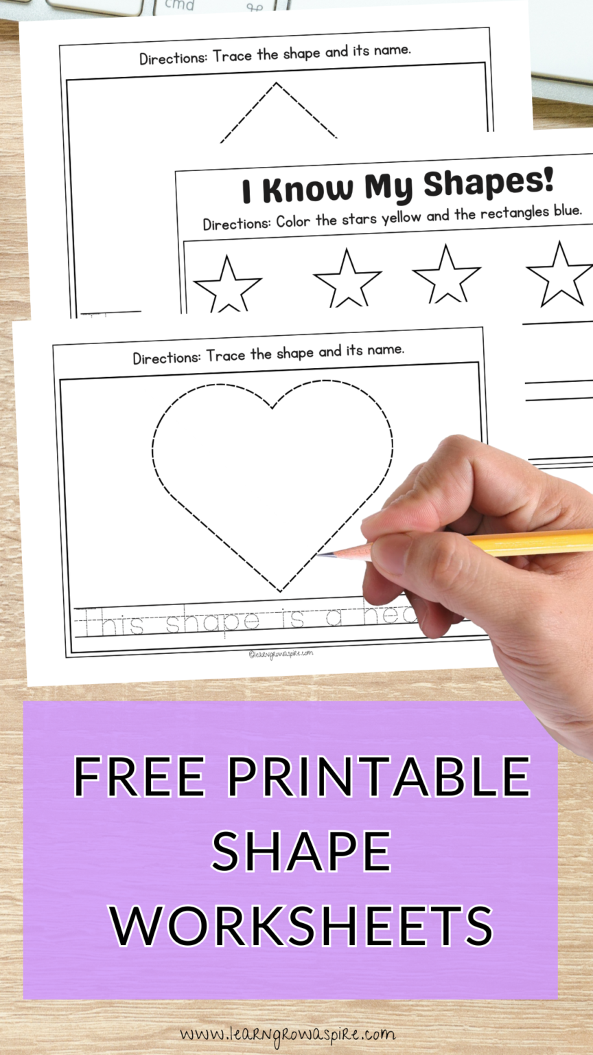 Free Printable Shapes Worksheets | Learn Grow Aspire