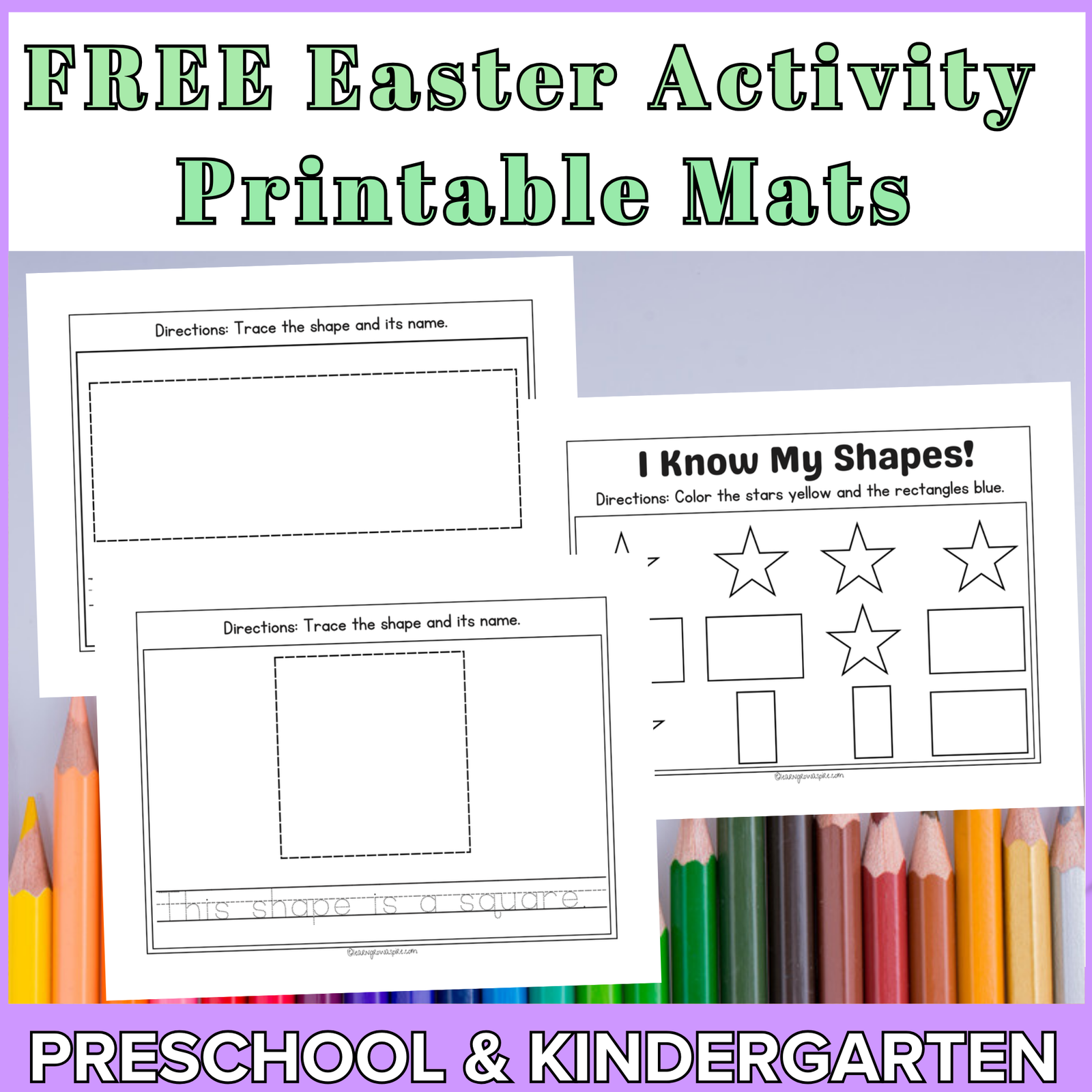 Free Printable Shapes Worksheets | Learn Grow Aspire