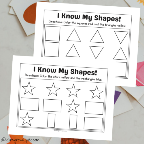 Free Printable Shapes Worksheets | Learn Grow Aspire