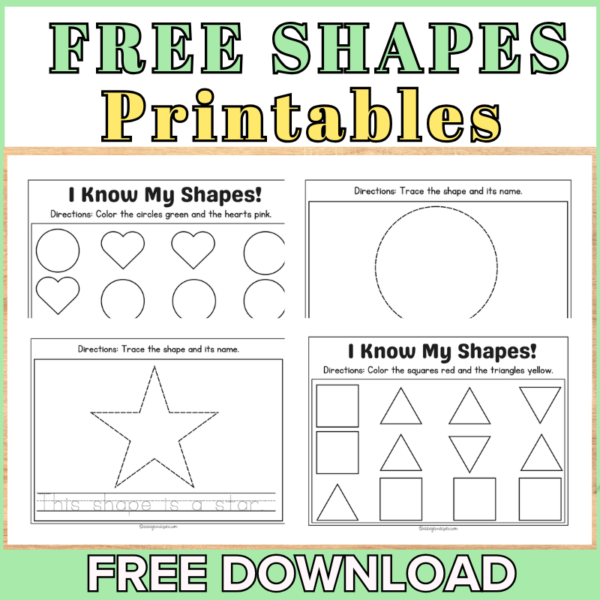 Free Printable Shapes Worksheets | Learn Grow Aspire