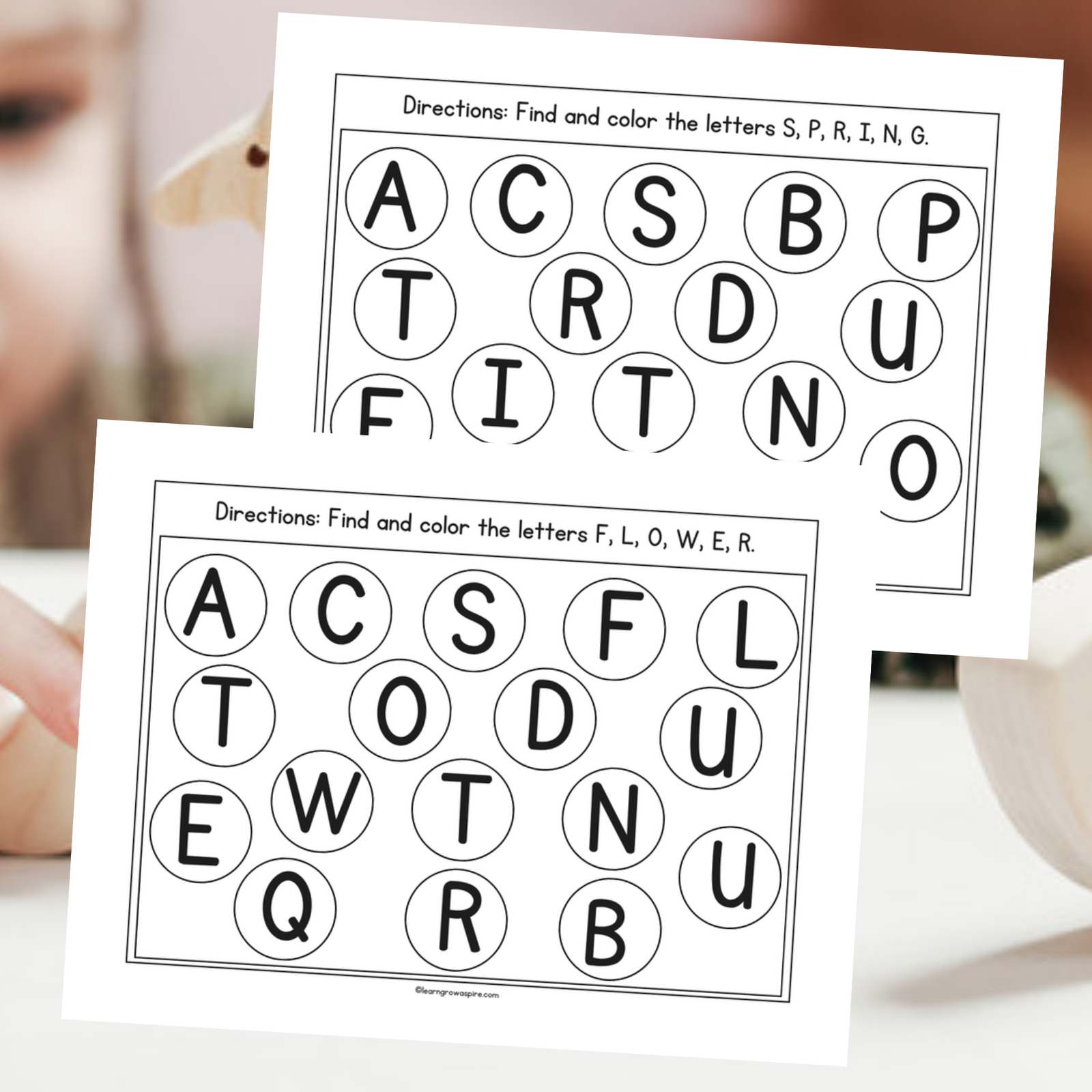 Free Spring Printables For Toddlers | Learn Grow Aspire