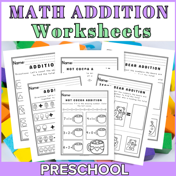 Preschool Math Addition Worksheets (FREE Download) | Learn Grow Aspire