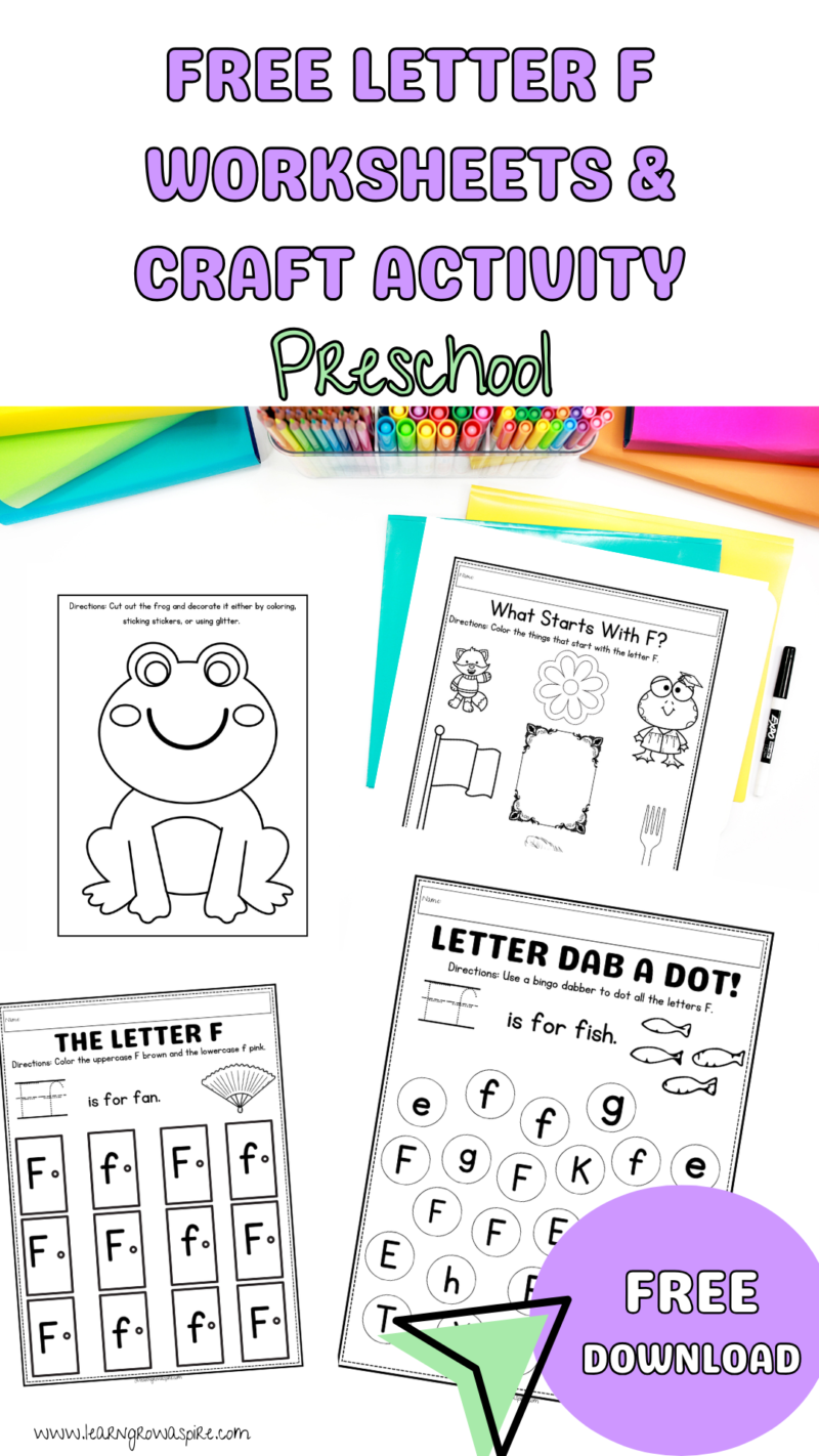 Preschool Letter F Worksheets (FREE Download) | Learn Grow Aspire