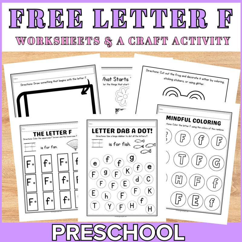 Preschool Letter F Worksheets (FREE Download) | Learn Grow Aspire
