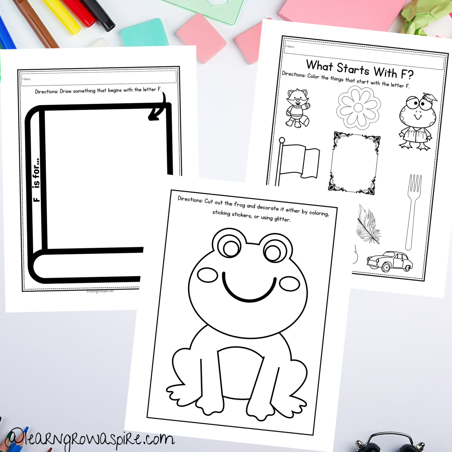 Preschool Letter F Worksheets (FREE Download) | Learn Grow Aspire