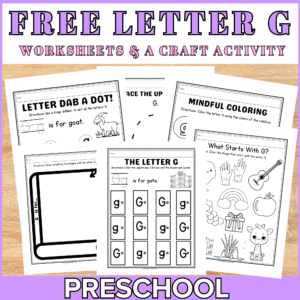 Preschool Letter G Worksheets (FREE Download) | Learn Grow Aspire