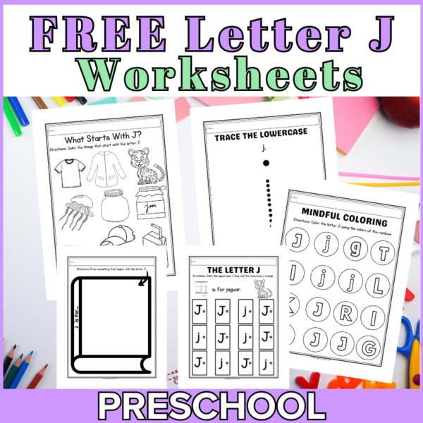 Preschool Letter J Worksheets (FREE Download) | Learn Grow Aspire