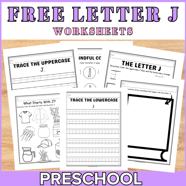 Preschool Letter J Worksheets (FREE Download) | Learn Grow Aspire