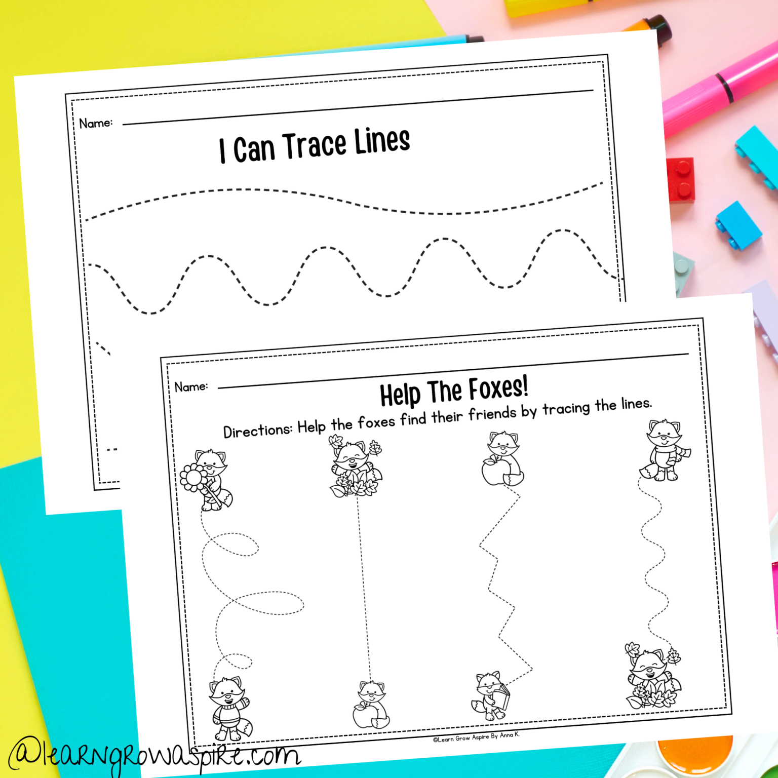 Preschool Tracing Lines Worksheets (FREE Download) | Learn Grow Aspire