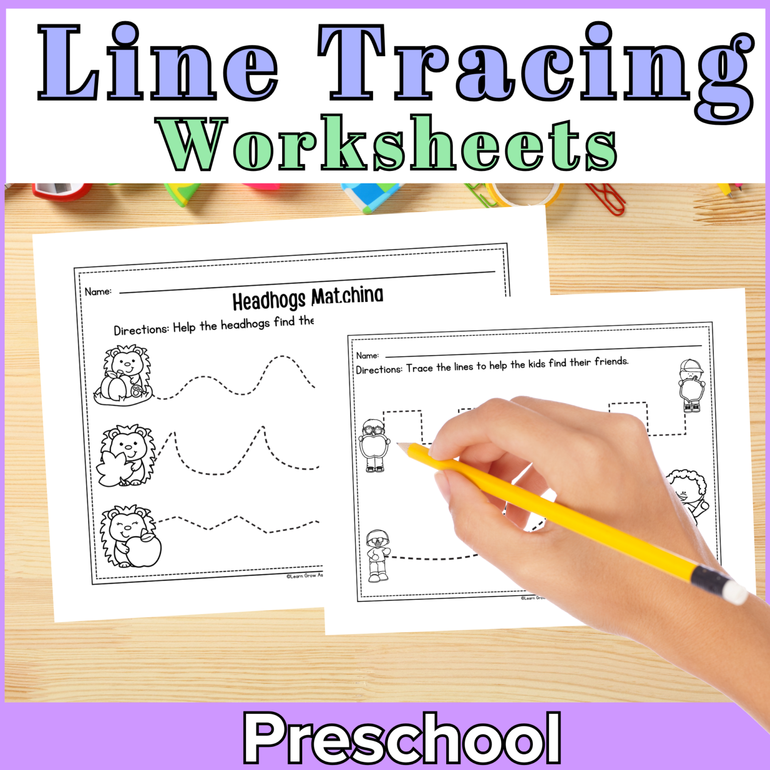 Preschool Tracing Lines Worksheets (FREE Download) | Learn Grow Aspire