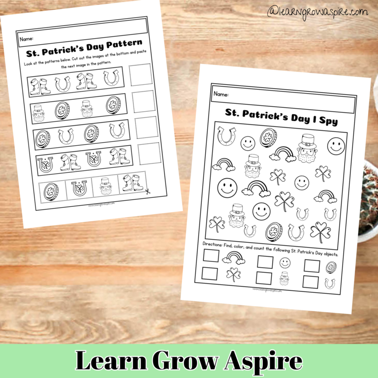 Free St. Patrick’s Day Printable Activities | Learn Grow Aspire