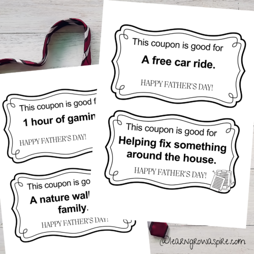 Free Printable Father’s Day Coupons From Kids | Learn Grow Aspire