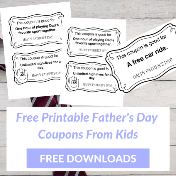 Free Printable Father’s Day Coupons From Kids | Learn Grow Aspire