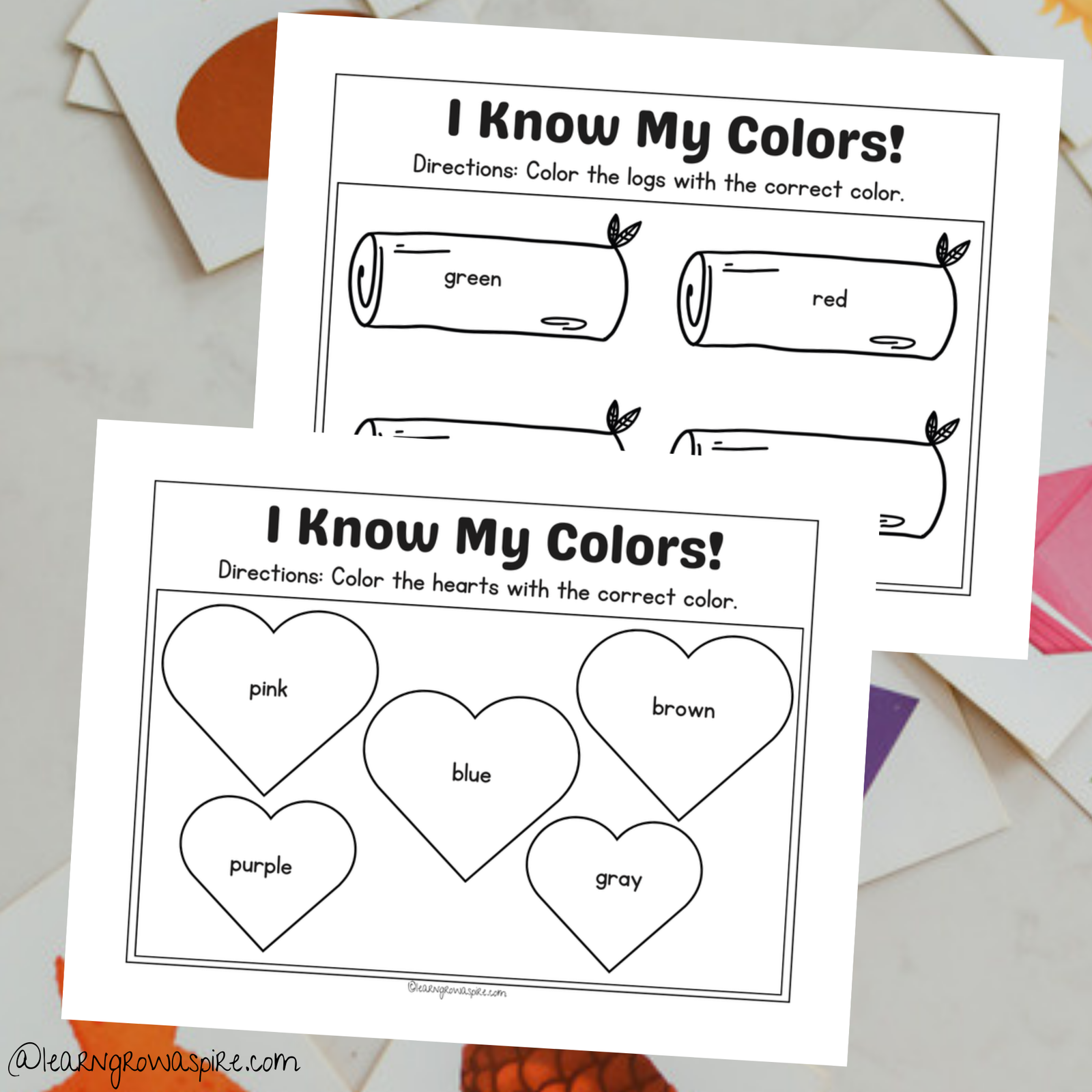 Free Printable Color Worksheets For Kids (PDF Download) | Learn Grow Aspire