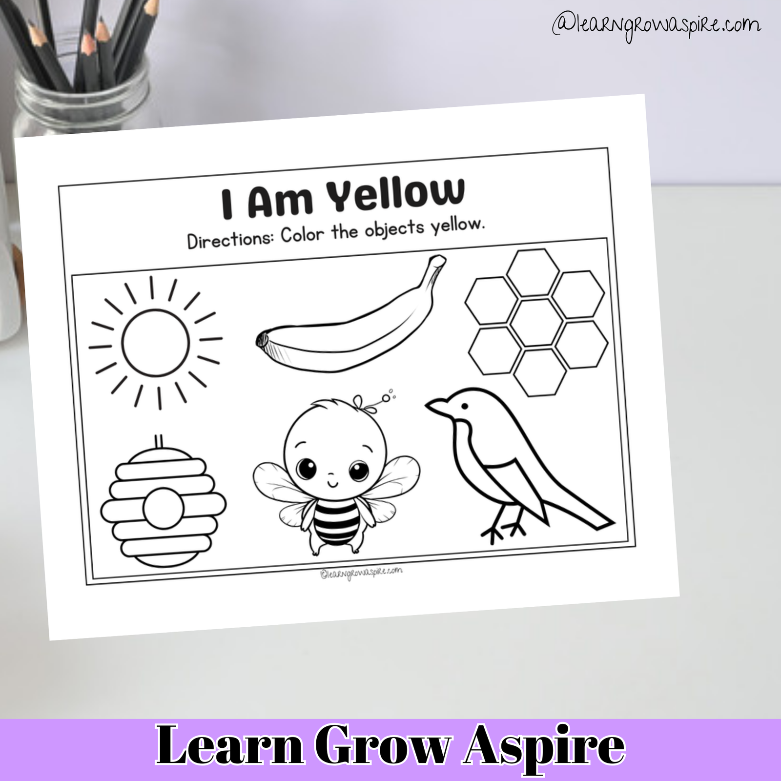 Free Printable Color Worksheets For Kids (PDF Download) | Learn Grow Aspire