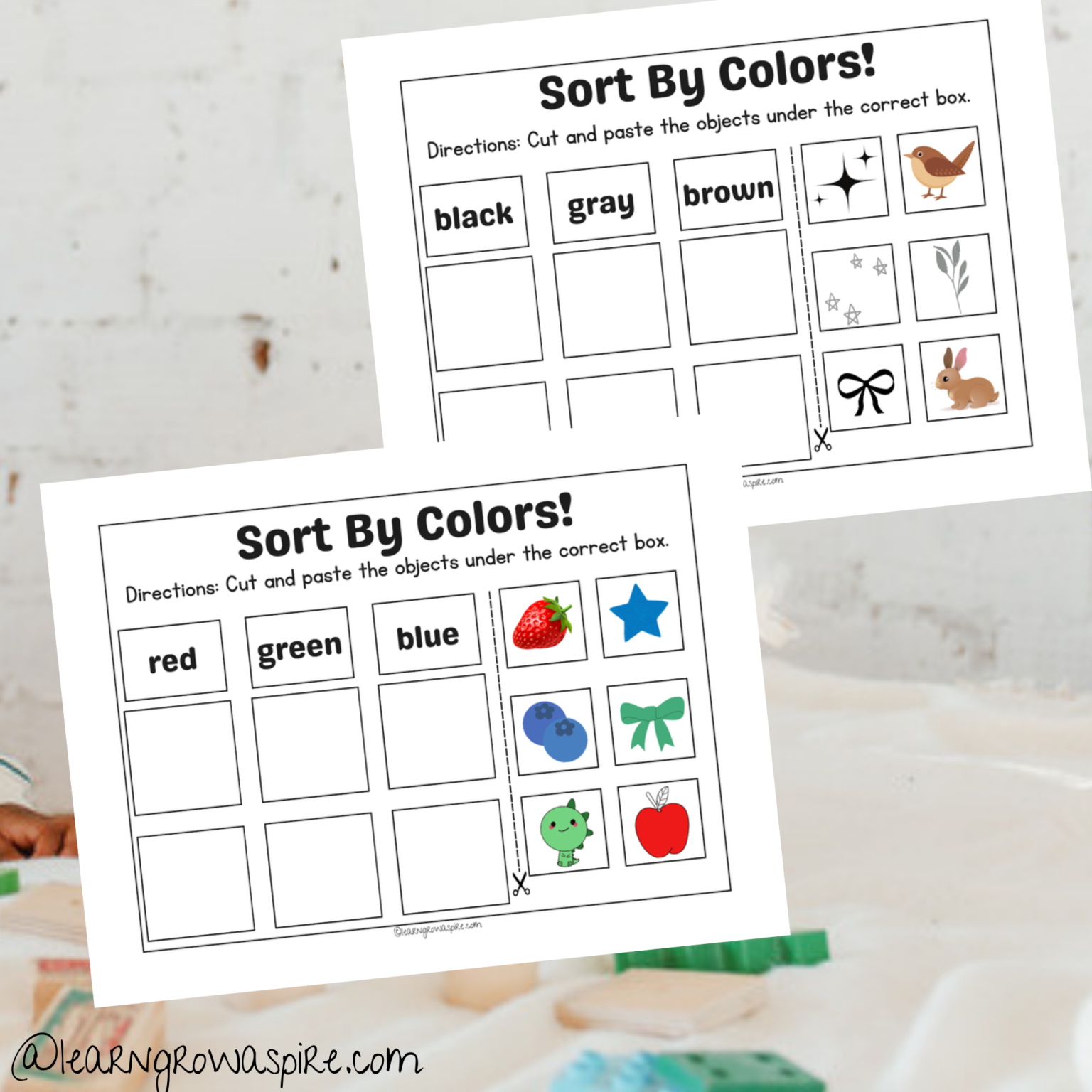 Free Printable Color Worksheets For Kids (PDF Download) | Learn Grow Aspire