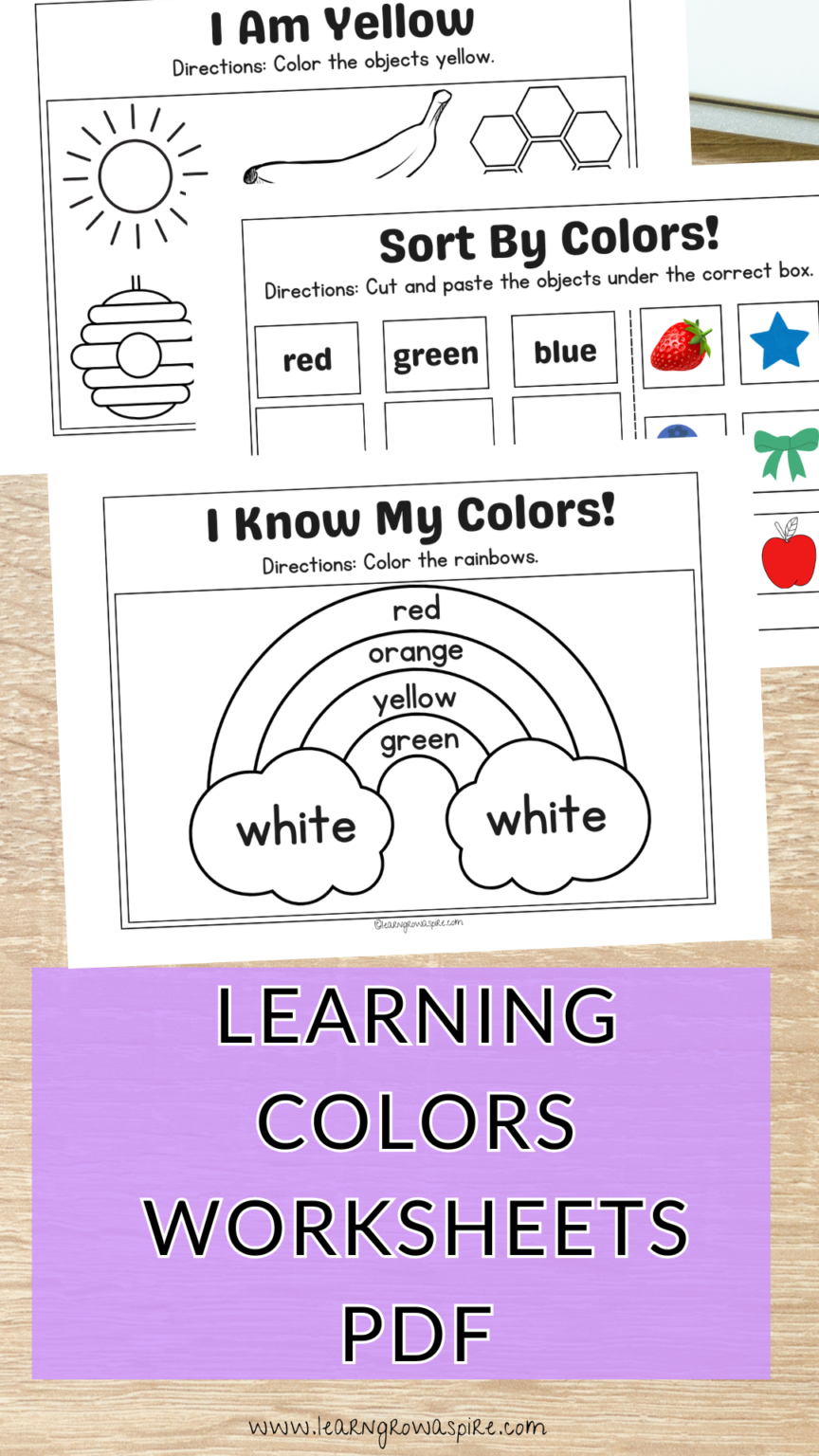 Free Printable Color Worksheets For Kids (PDF Download) | Learn Grow Aspire