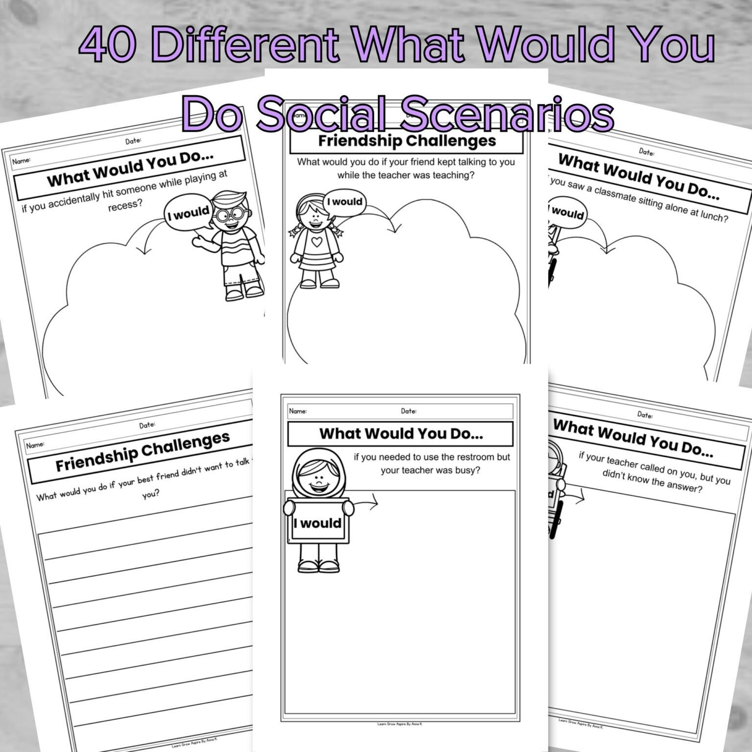 What Would You Do Social Scenarios For Kids