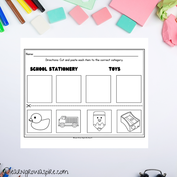 Cut And Paste Activities (FREE Download) | Learn Grow Aspire