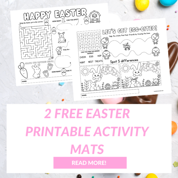 Easter Activity Placemats For Kids (FREE Download) | Learn Grow Aspire