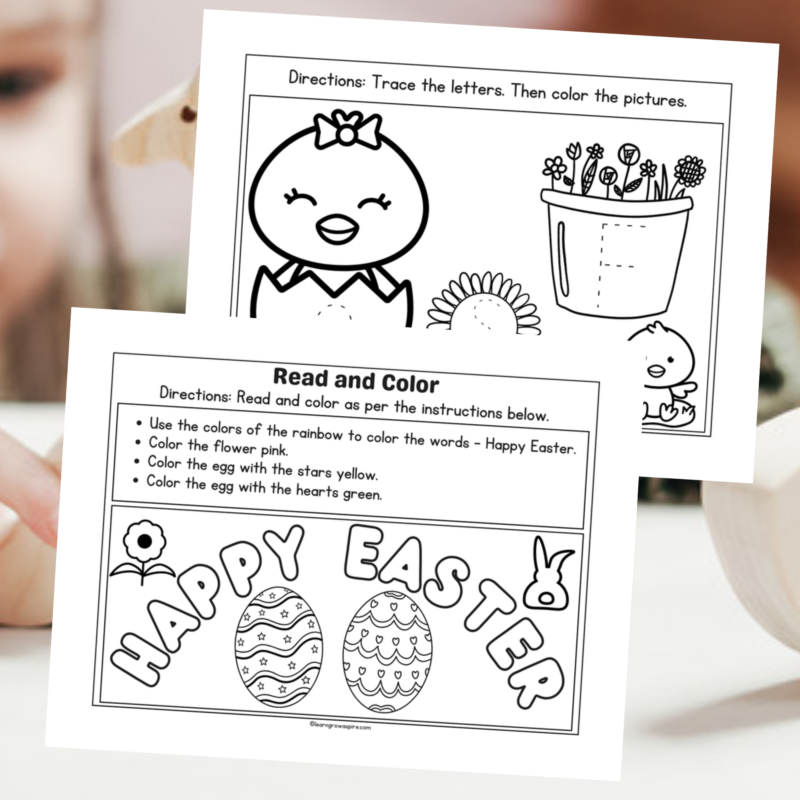 Free Easter Printables For Toddlers | Learn Grow Aspire