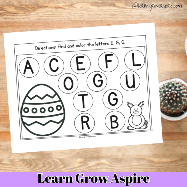 Free Easter Printables For Toddlers | Learn Grow Aspire
