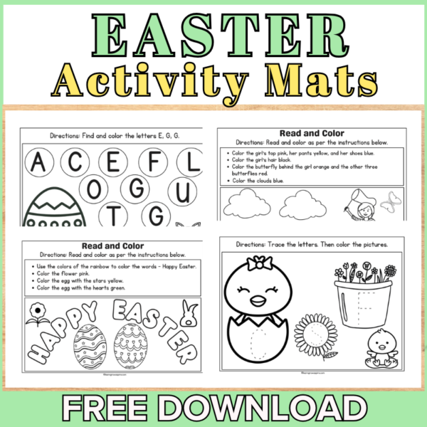 Free Easter Printables For Toddlers | Learn Grow Aspire