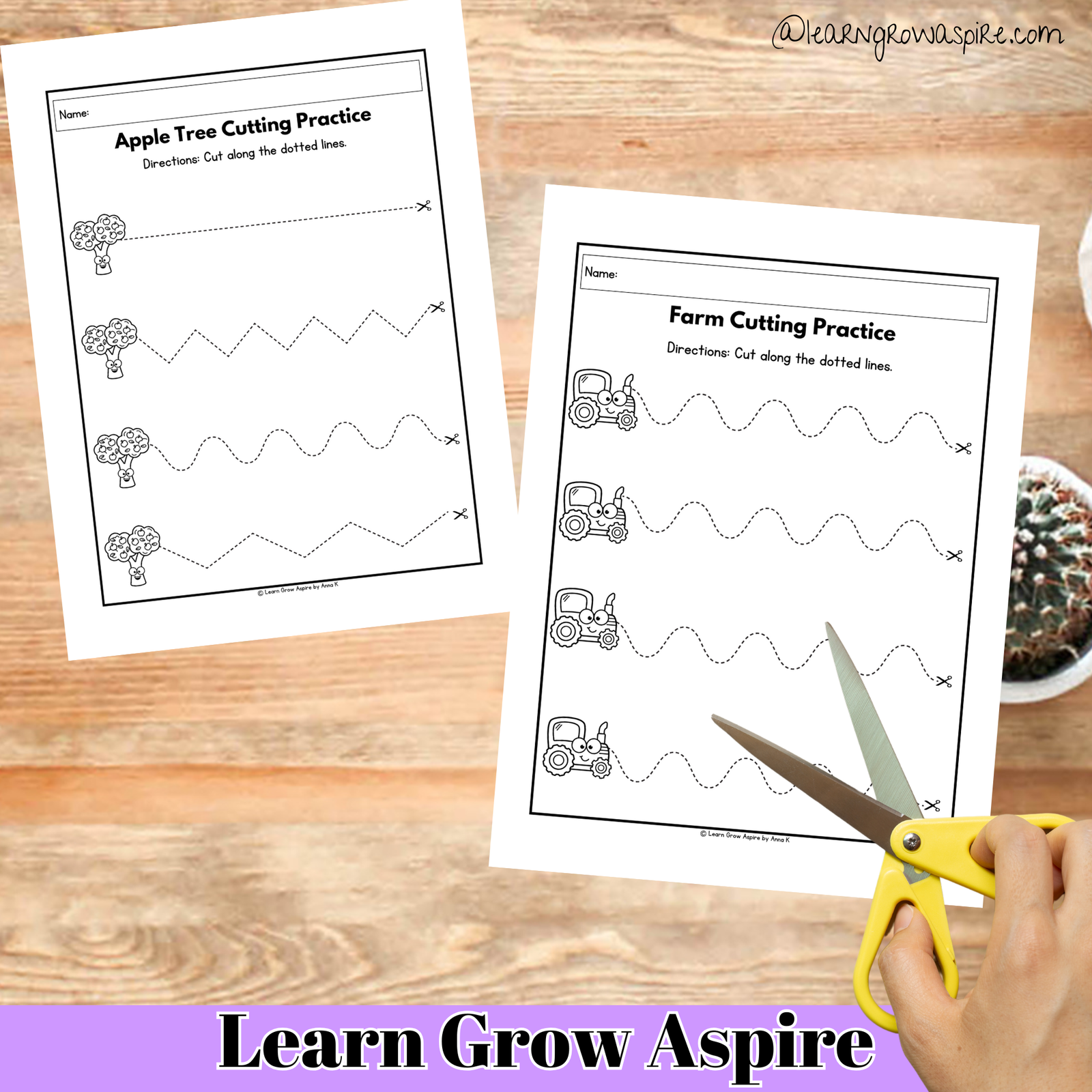 Farm Cutting Practice Worksheets (FREE Download) | Learn Grow Aspire