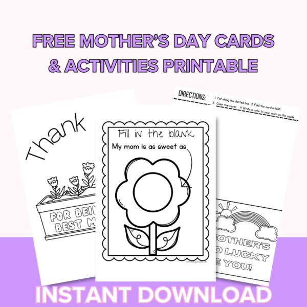 Printable Mother's Day Cards And Activities | Learn Grow Aspire