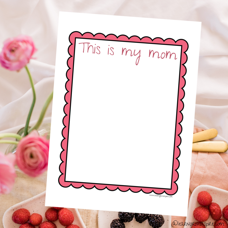 Printable Mother's Day Cards And Activities | Learn Grow Aspire