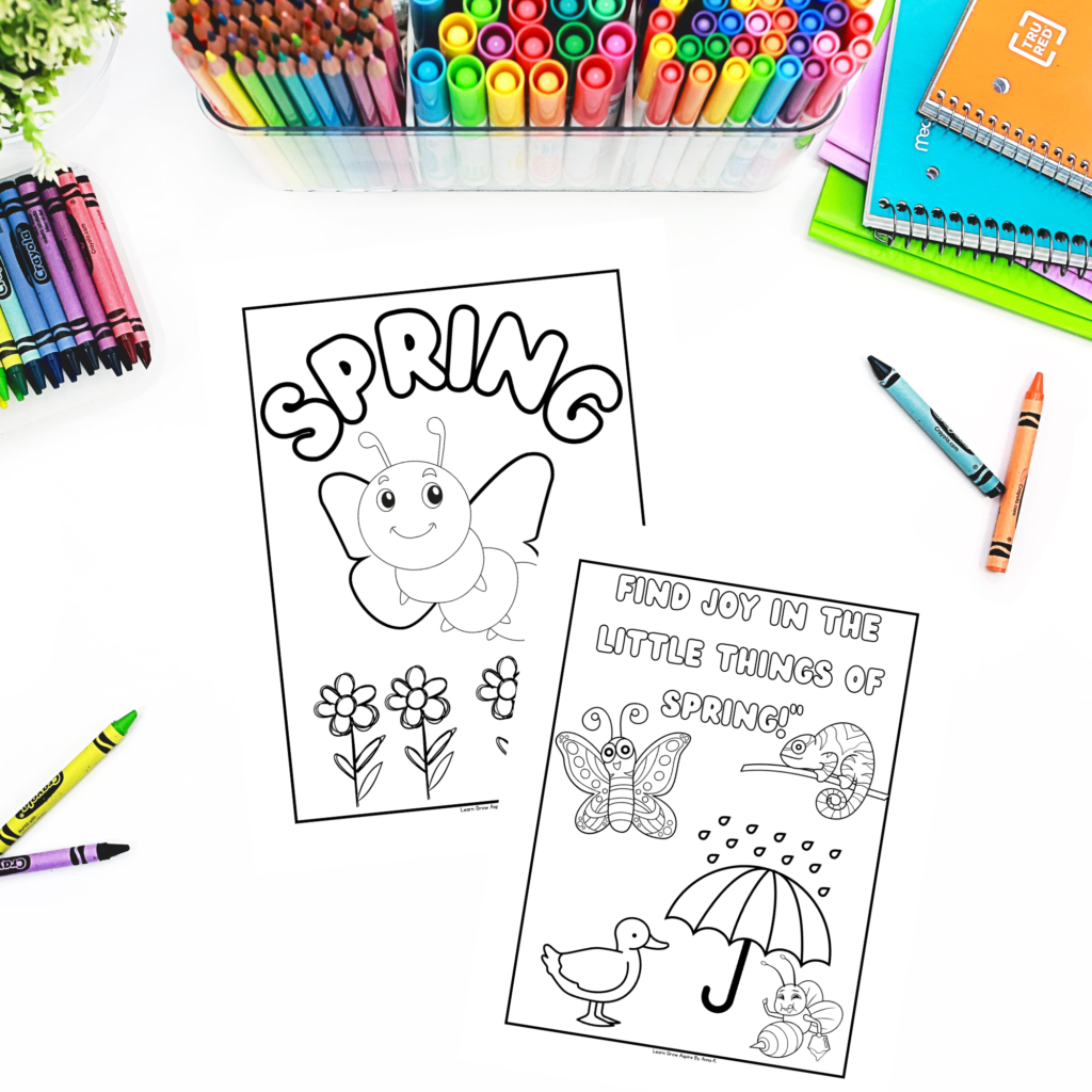 Spring Printable Activities For Kids | Learn Grow Aspire