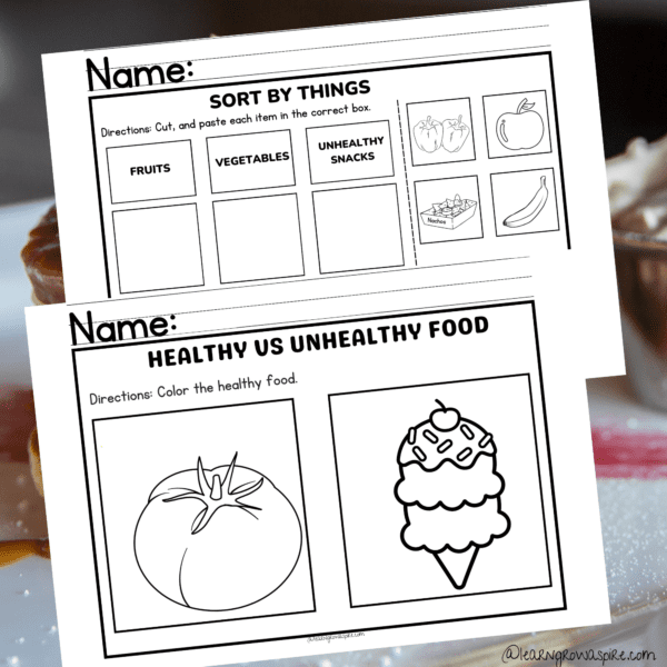Healthy Unhealthy Food Sort (Free Download) | Learn Grow Aspire