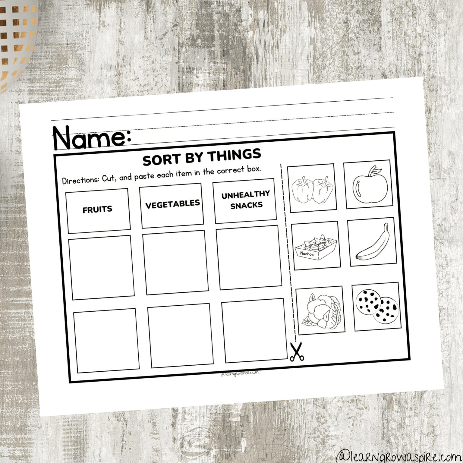 Healthy Unhealthy Food Sort (Free Download) | Learn Grow Aspire