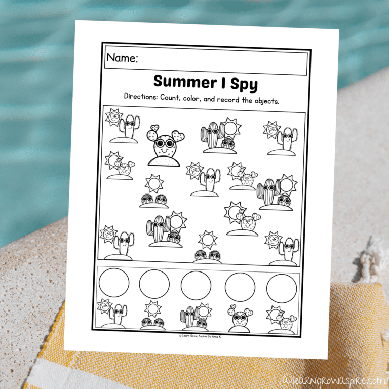 Free Summer I Spy Printables For Kids | Learn Grow Aspire