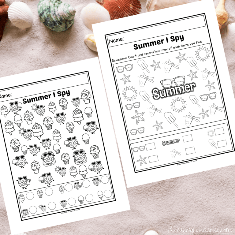 Free Summer I Spy Printables For Kids | Learn Grow Aspire