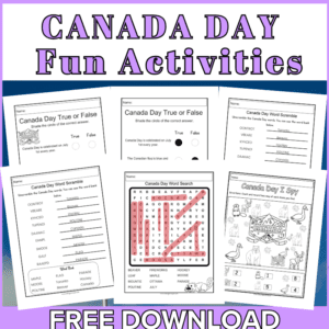 Free Canada Day Printable Activities For Kids | Learn Grow Aspire
