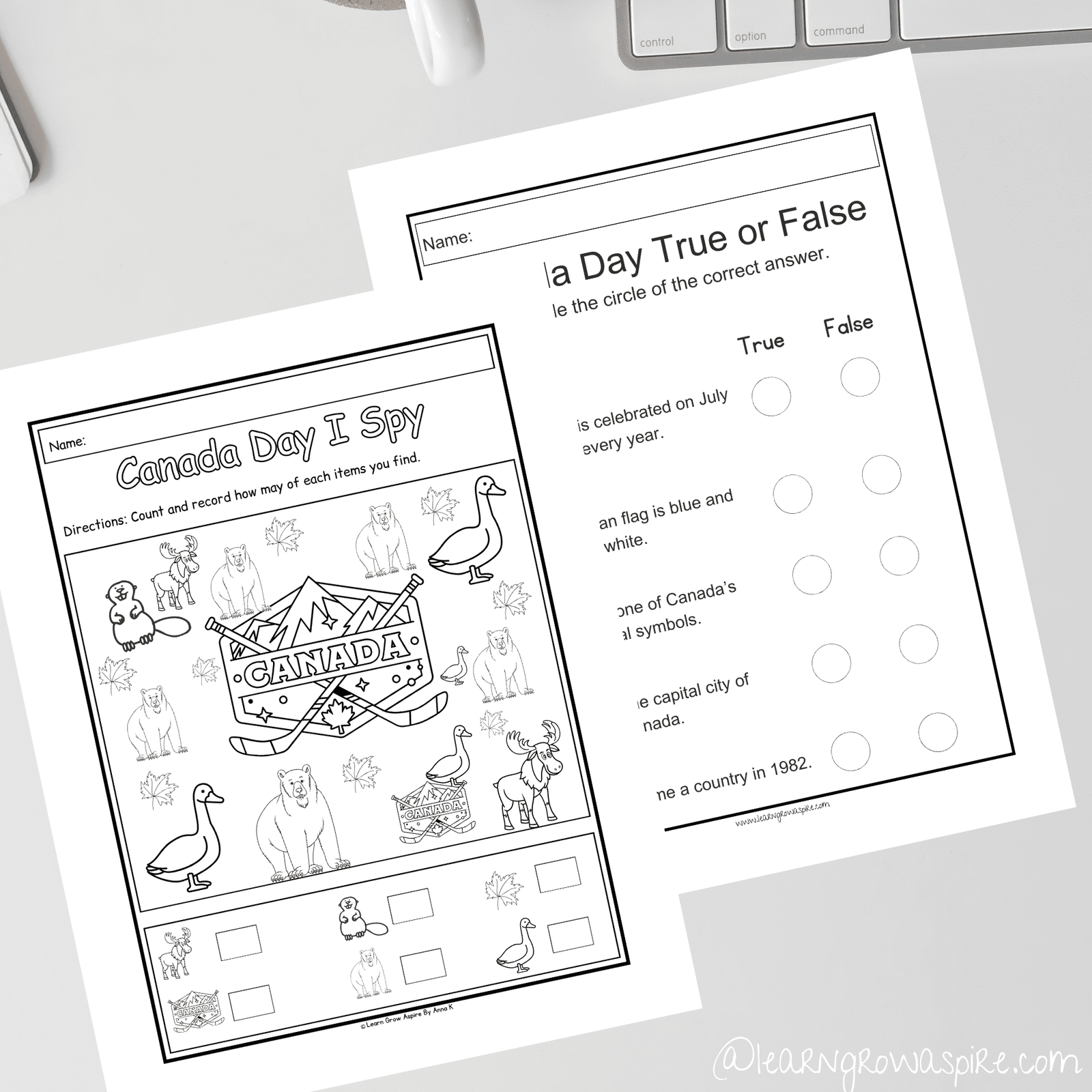 Free Canada Day Printable Activities For Kids | Learn Grow Aspire