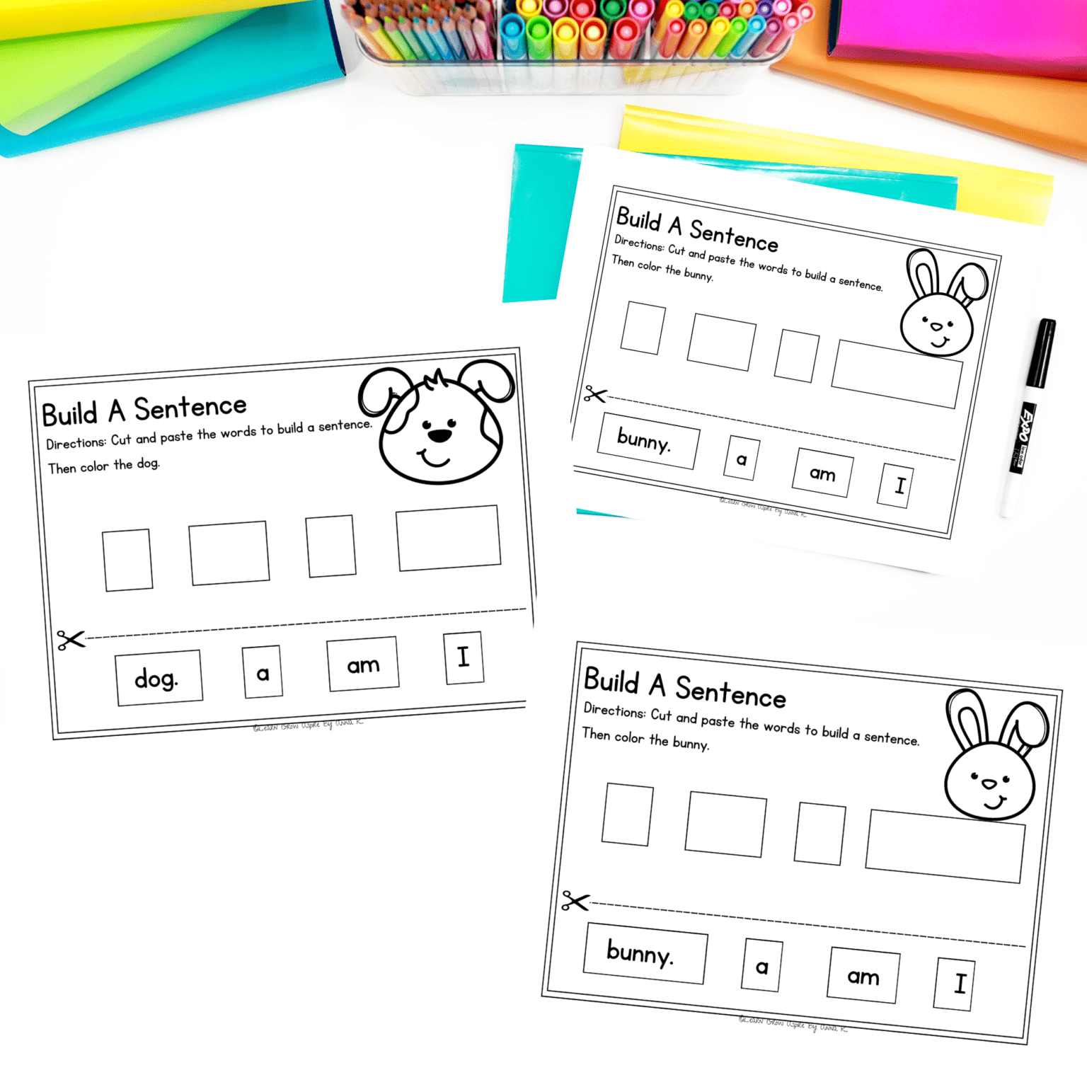 Free Printable Sentence Building Worksheets
